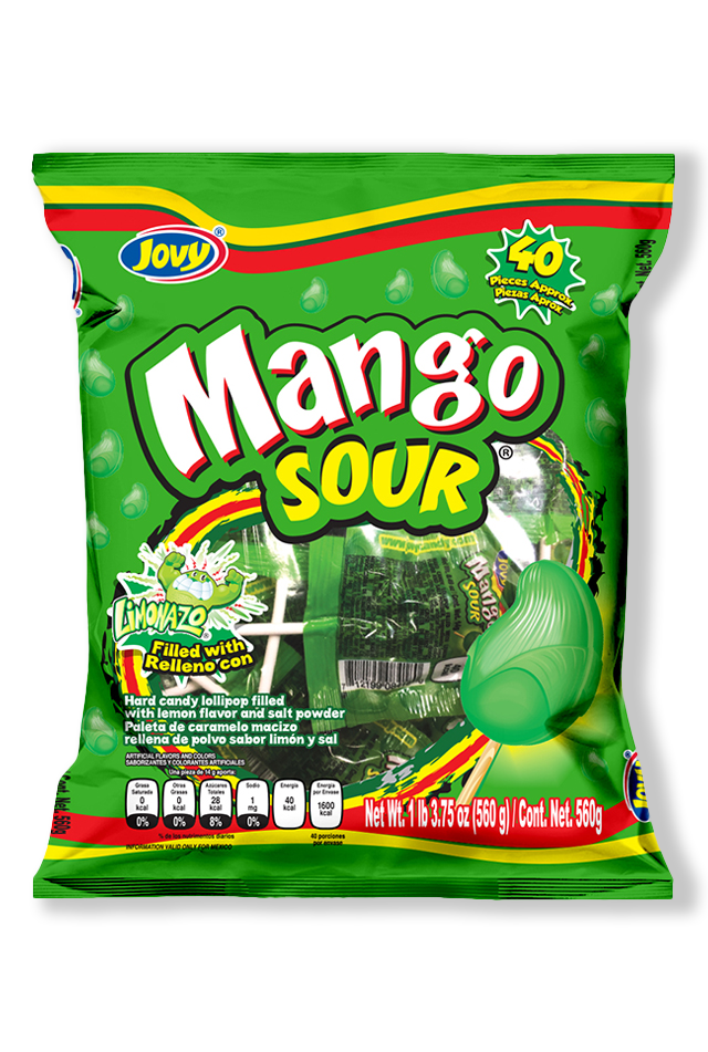 Mango Sour Lollipop with Limonazo Center 🥭😝 – Jovy USA